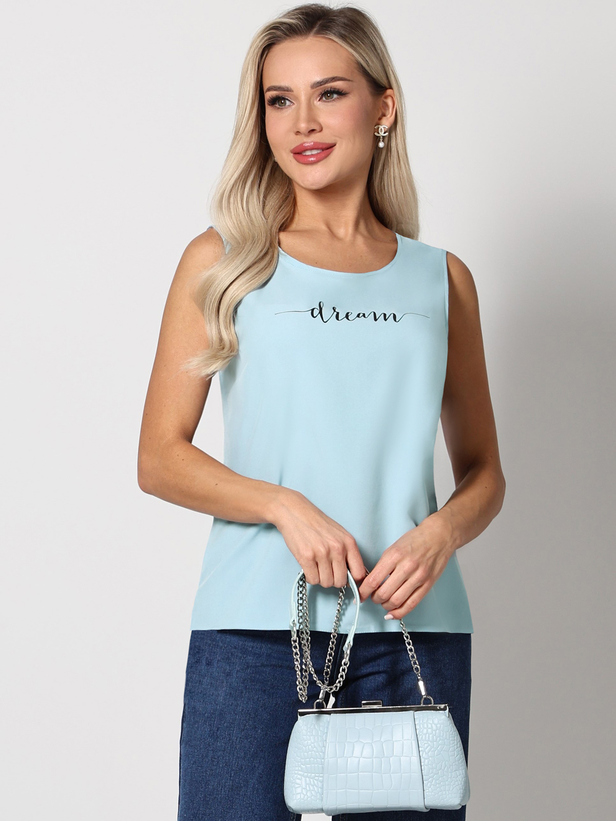 Купить Блузка Фелиция, блю по цене: 800 ₽ арт. Б-2124 - DStrend