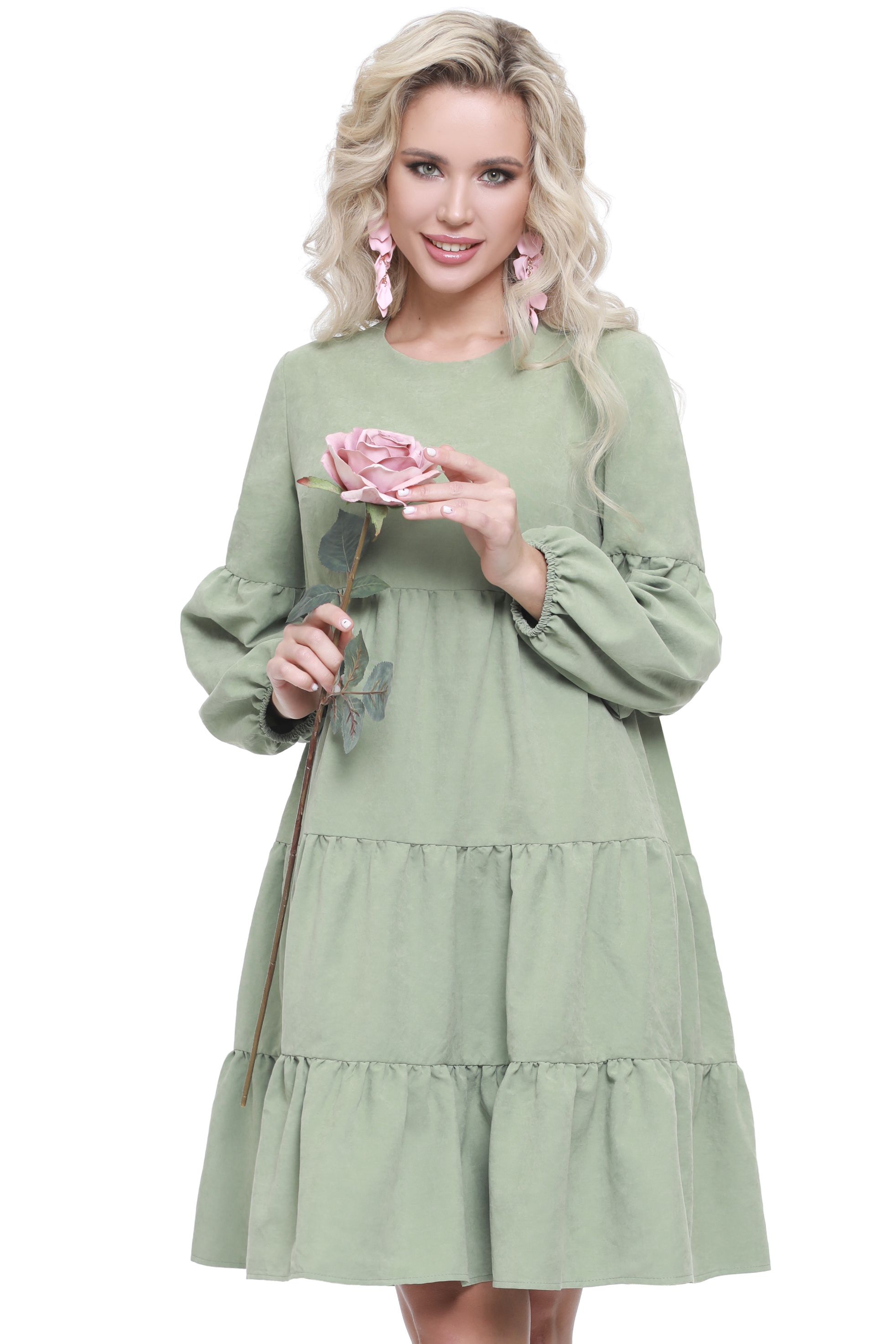 Купить Платье Модная фантазия, мята по цене: 1 300 ₽ арт. П-1931 - DStrend