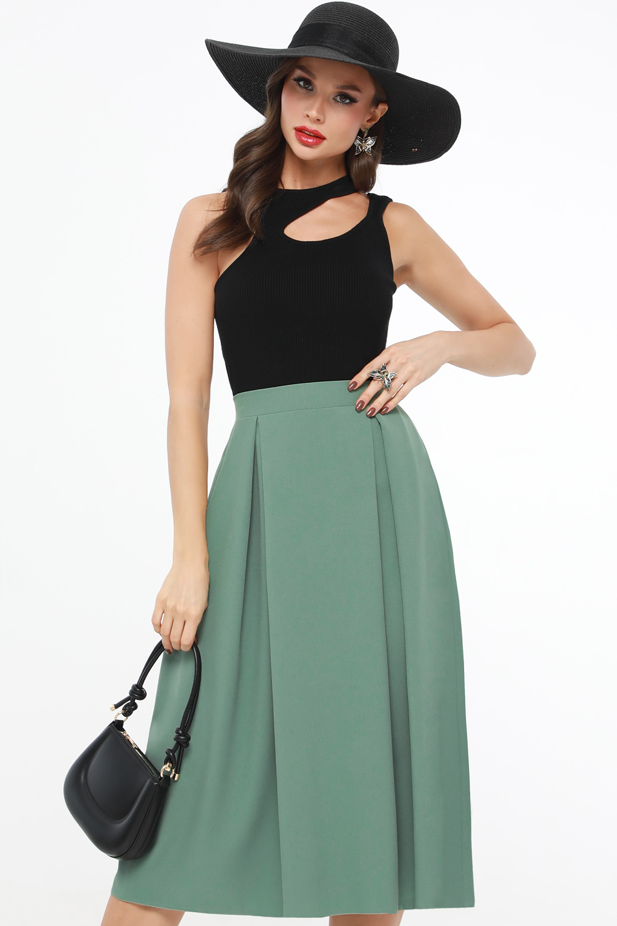 Купить Юбка Максимально эффектно, грин по цене: 950 ₽ арт. Ю-0235 - DStrend