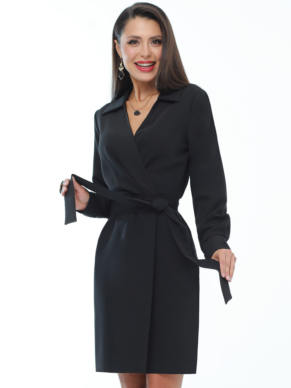 Купить Платье с имитацией запаха по цене: 1 385 ₽ арт. П-3826-0109 - DStrend