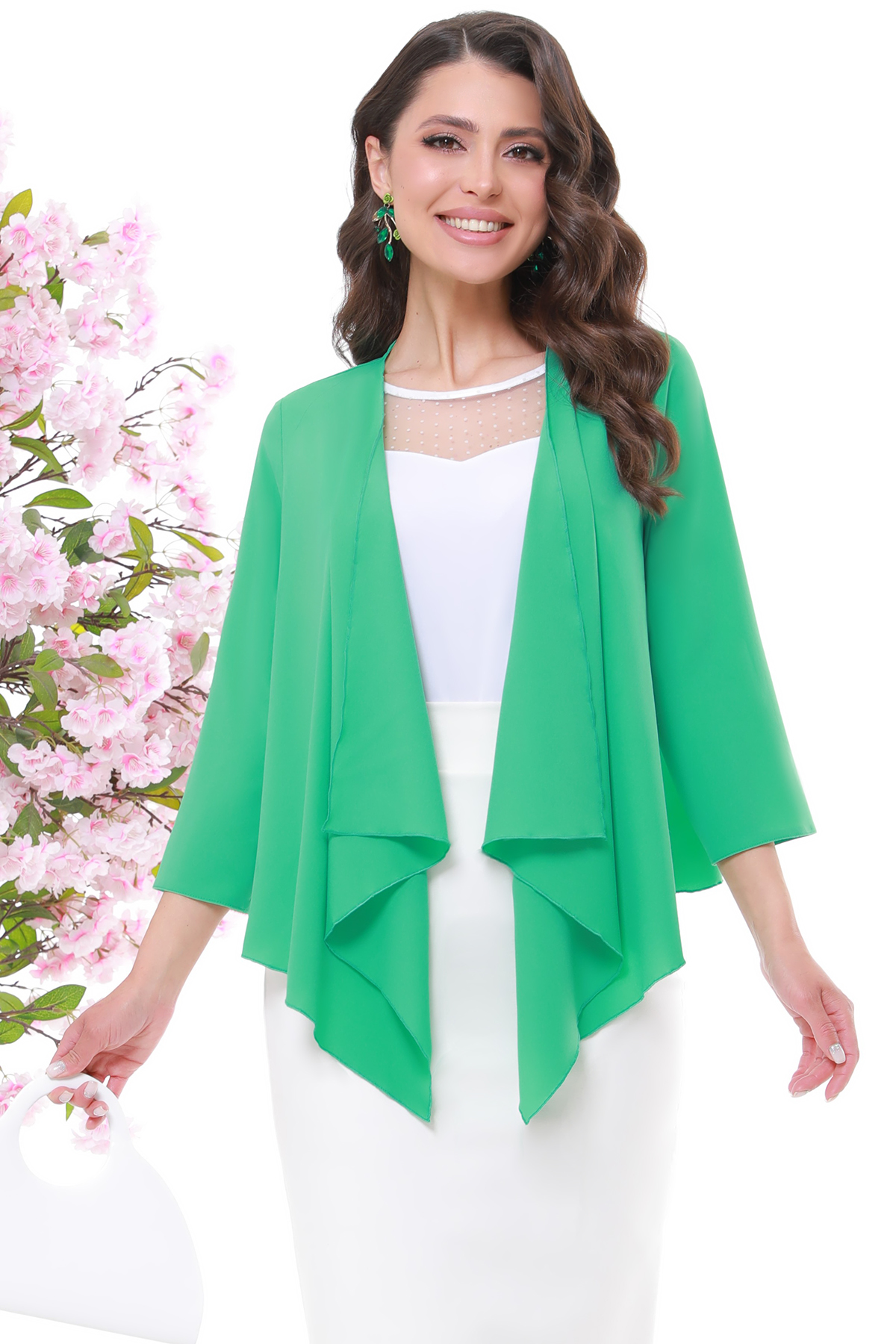 Купить Кардиган зеленого цвета по цене: 650 ₽ арт. Кр-0132-0220-01 - DStrend