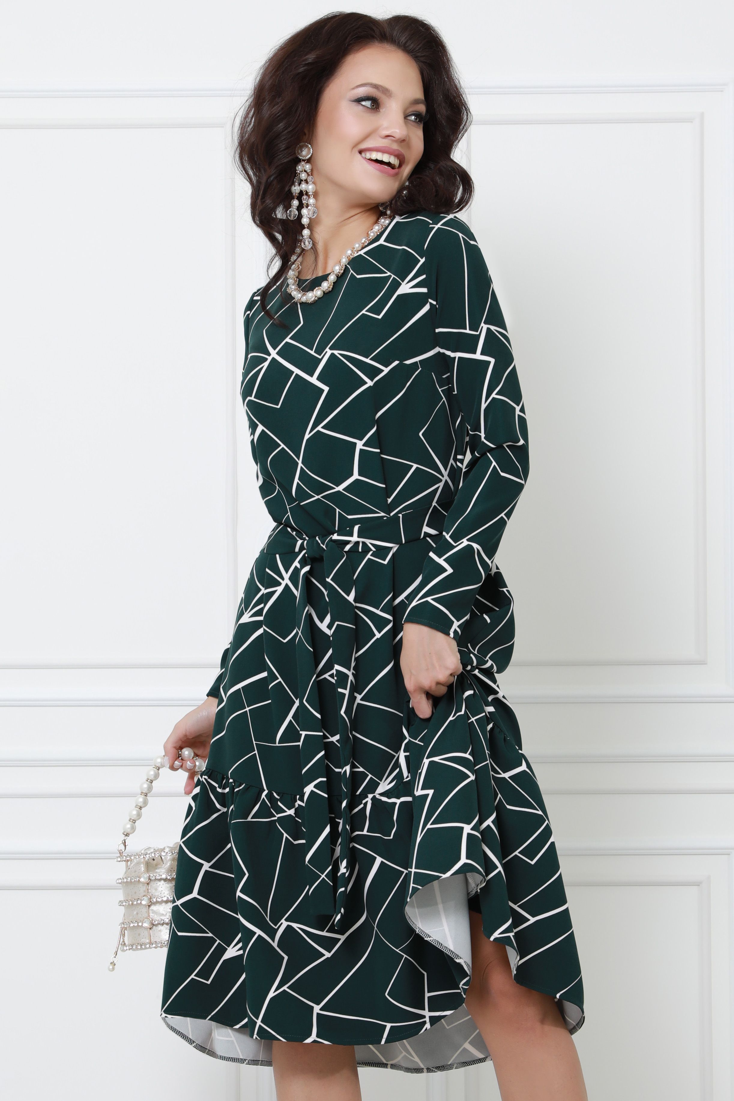 Купить Платье Модное будущее, изумруд по цене: 1 740 ₽ арт. П-2596 - DStrend