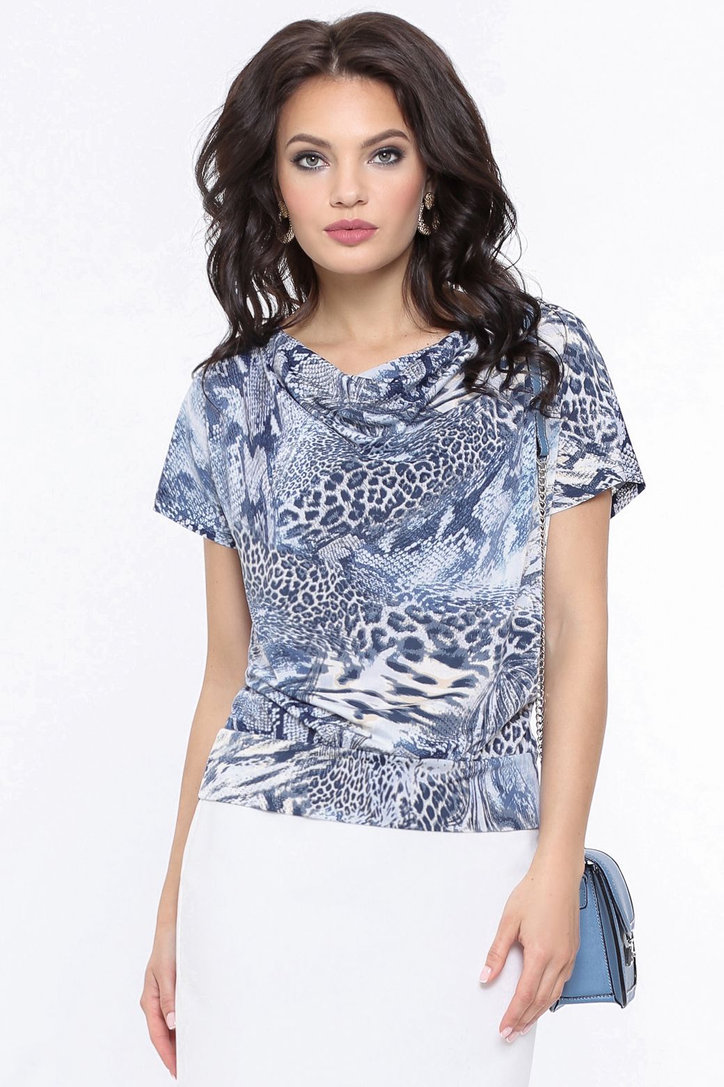 Купить Блузка Мерилин, блю по цене: 730 ₽ арт. Б-0102 - DStrend
